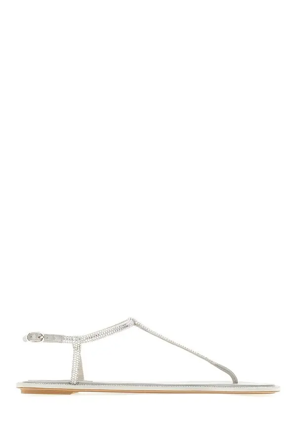 Rene Caovilla Embellished T-bar Sandals - Multicolor