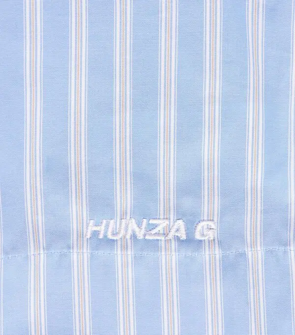 Hunza G Cotton Stripe Drawstring Shorts - Blue