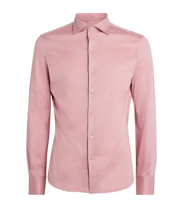 Isaia Cotton Jersey Shirt
