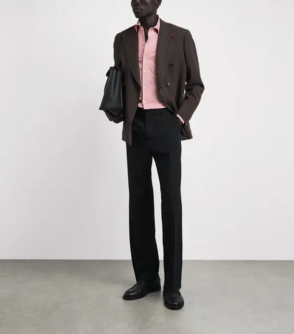 Isaia Cotton Jersey Shirt