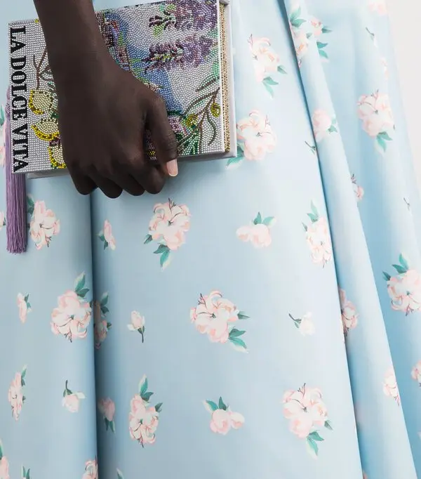 LEO LIN Floral Nora Strapless Gown