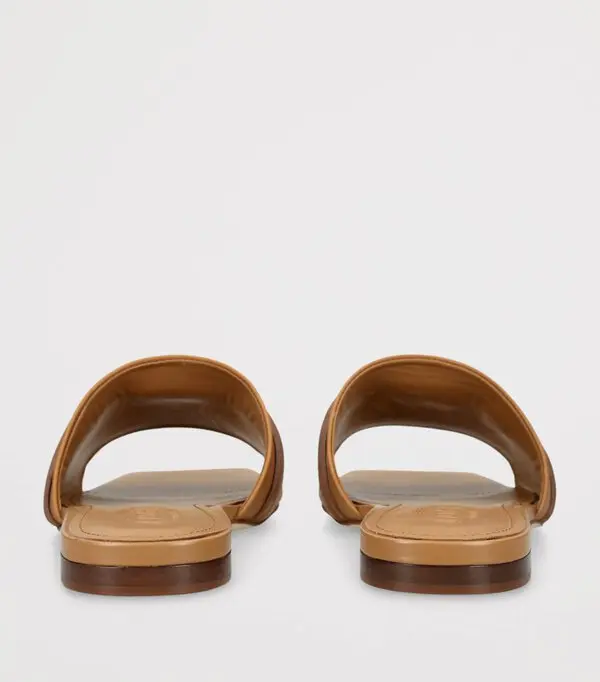 TOD'S Leather Sandals With T Logo Detail