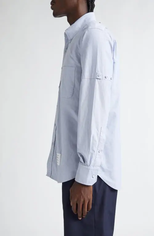 Thom Browne Straight Fit Cotton Oxford Button-down Shirt