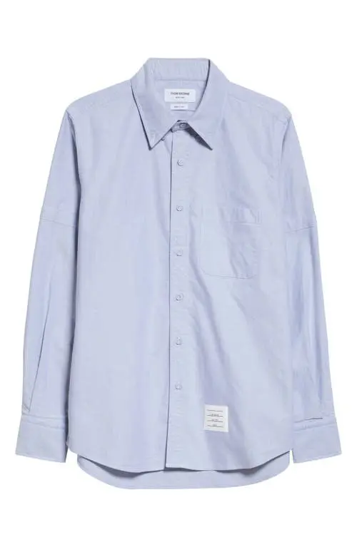 Thom Browne Straight Fit Cotton Oxford Button-down Shirt