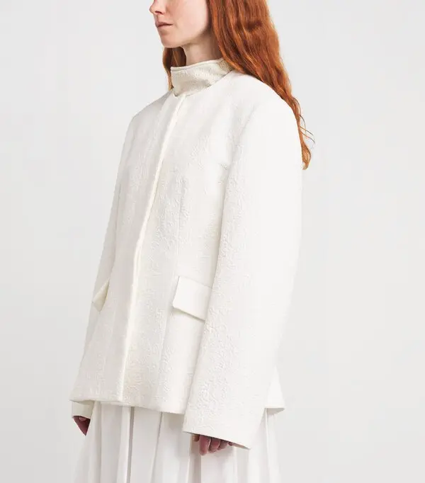 TOTEME Cotton Jacquard Longline Blazer