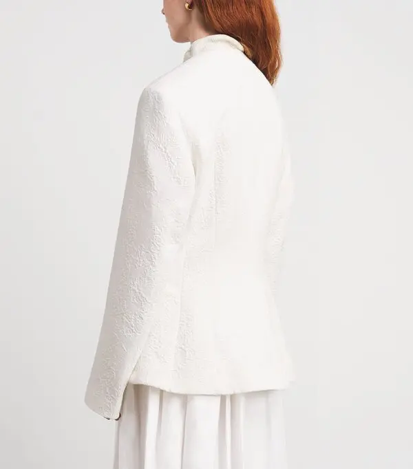 TOTEME Cotton Jacquard Longline Blazer