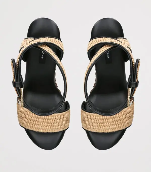 Givenchy Raffia Platform Clog Sandals