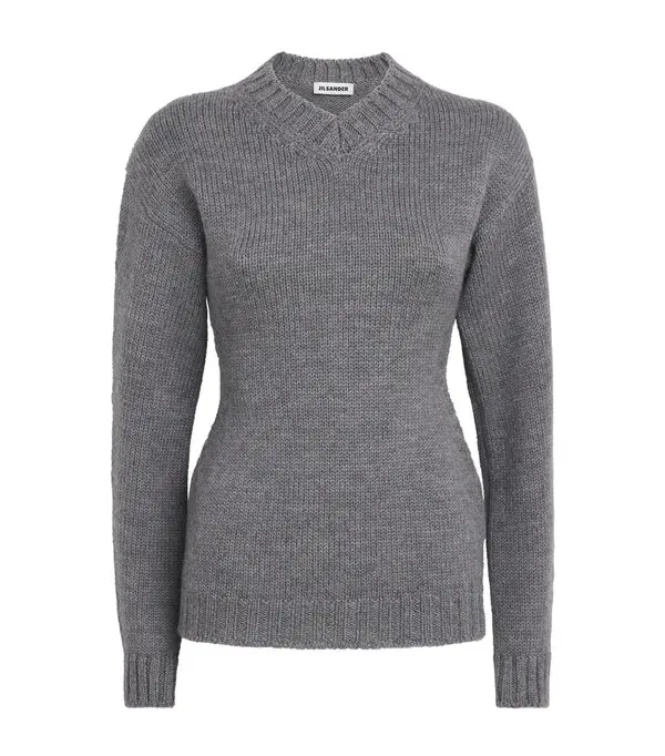 JIL SANDER Wool V-neck Sweater