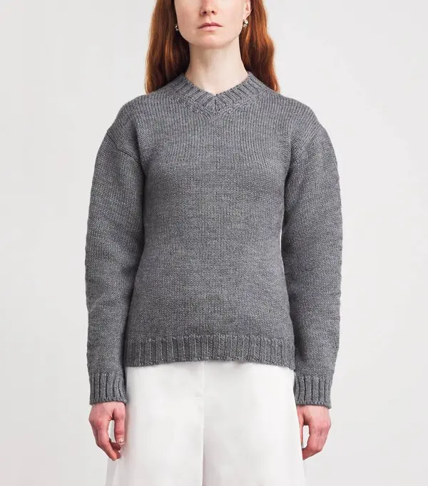JIL SANDER Wool V-neck Sweater
