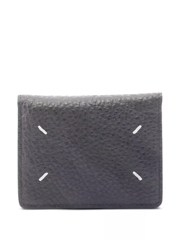 MAISON MARGIELA 2020s Four Stitches Key Ring Card Case - Black
