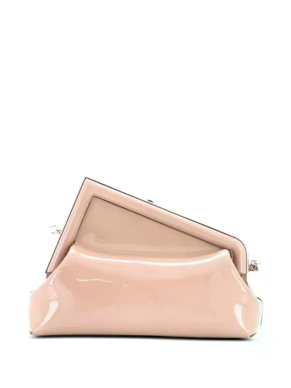 Fendi Patent Midi Shoulder Bag - Neutrals