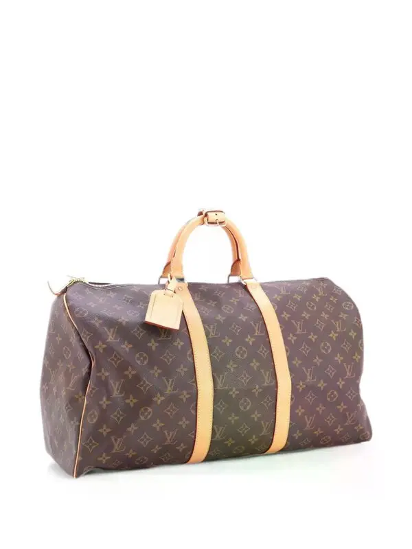 LOUIS VUITTON Keepall 50 Monogram Canvas Travel Bag - Brown