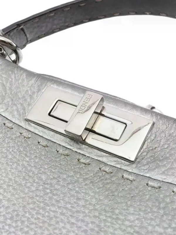 Fendi Peekaboo 2000 Tote Bag - Silver