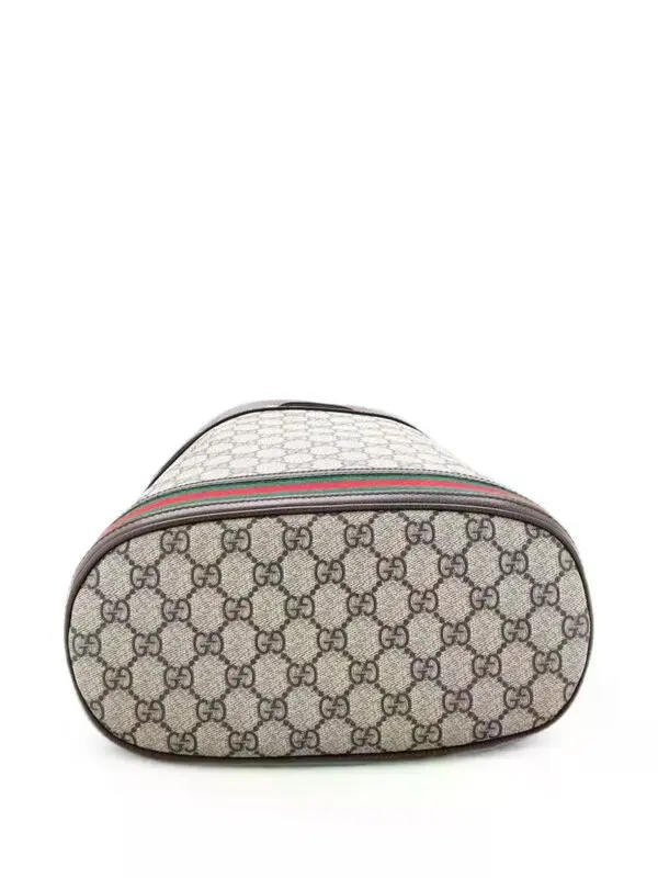 Gucci Ophidia Gg Coated Canvas Medium Bucket Bag - Brown