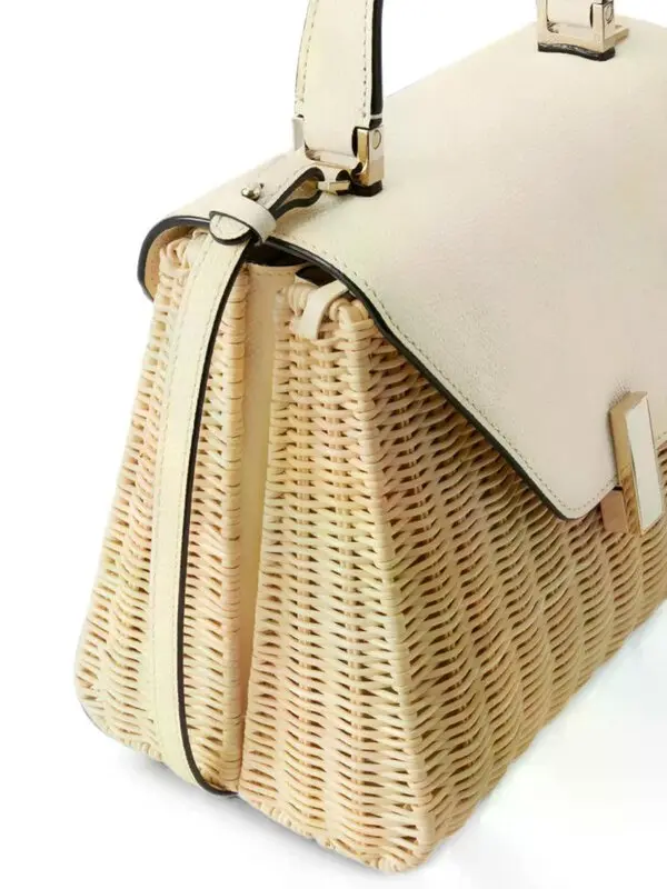 VALEXTRA Iside Leather-trim Tote Bag