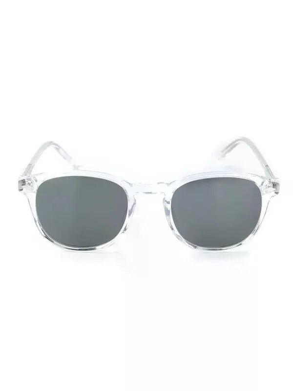 LESCA Transparent Frame Sunglasses - White