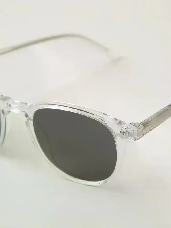 LESCA Transparent Frame Sunglasses