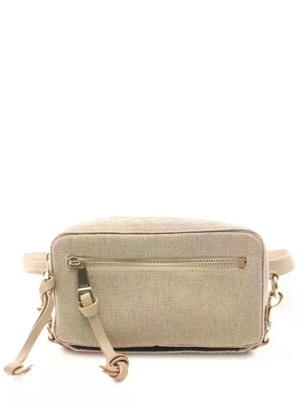 Chloé Beige Logo Print Belt Bag
