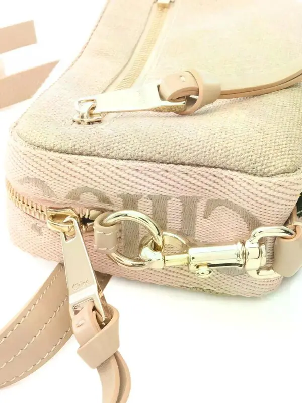 Chloé Beige Logo Print Belt Bag