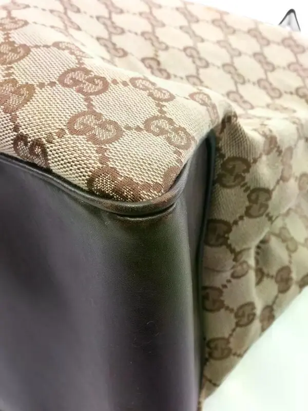 Gucci Gg Canvas Braided Handle Tote Bag