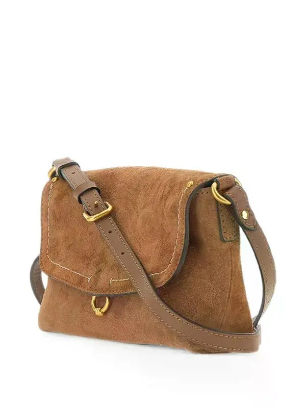 GIANNI CHIARINI Eugenia Suede Crossbody Bag - Brown