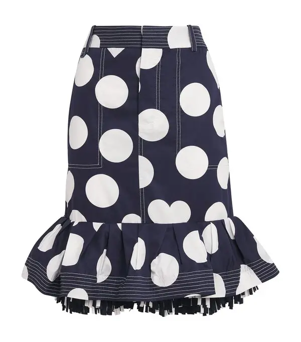 Jacquemus Cotton Polka Dot Midi Skirt