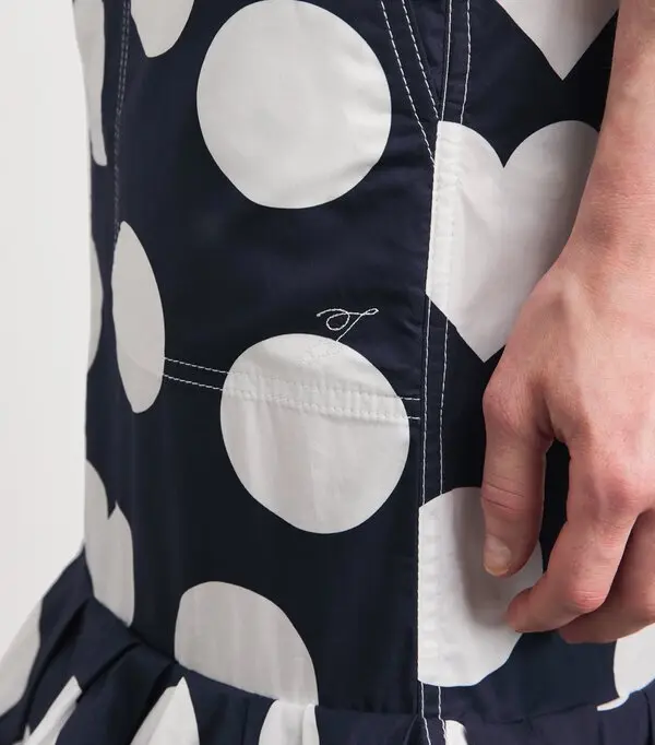 Jacquemus Cotton Polka Dot Midi Skirt