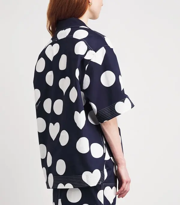 Jacquemus Cotton Polka Dot Shirt - Navy