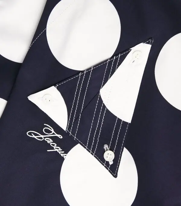 Jacquemus Cotton Polka Dot Shirt - Navy