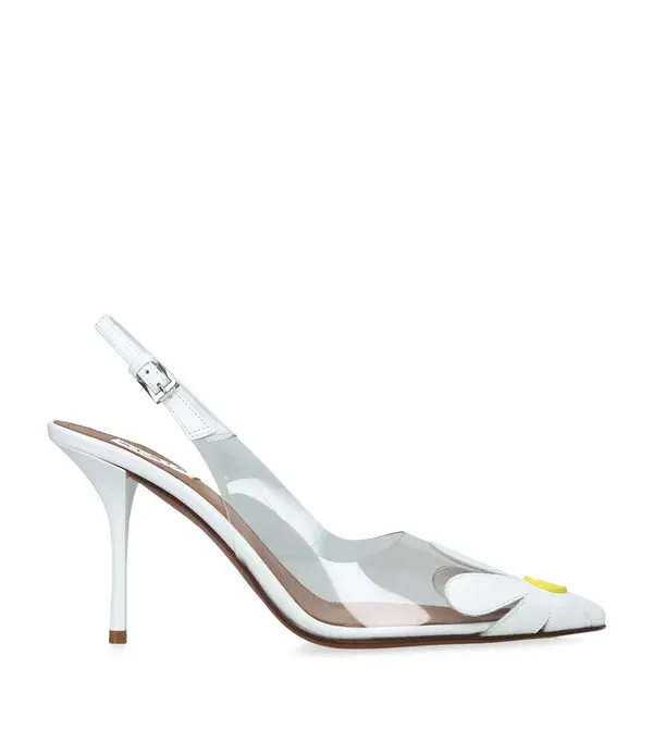 Alaïa Leather & Pvc Slingback Pumps - White