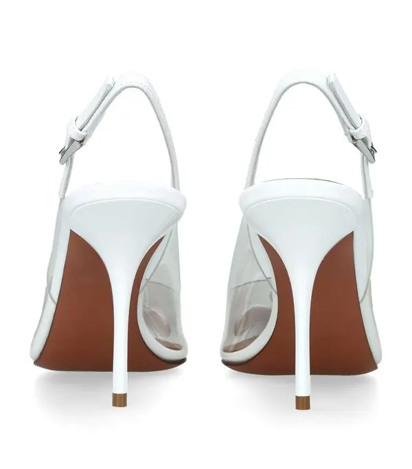Alaïa Leather & Pvc Slingback Pumps - White