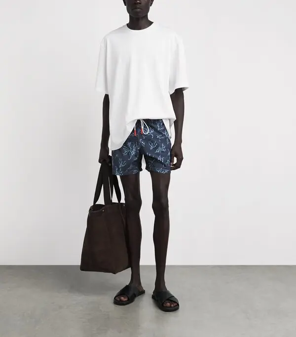 Isaia Coral Print Swim Shorts