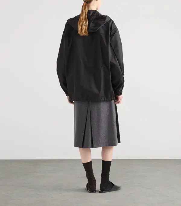Prada Re-nylon Hooded Jacket With Belt