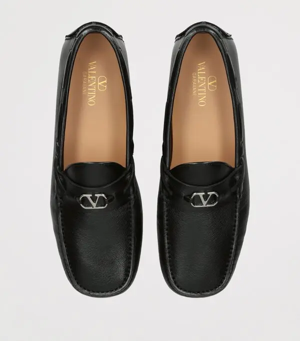 Valentino Garavani Leather Fastaway Loafers