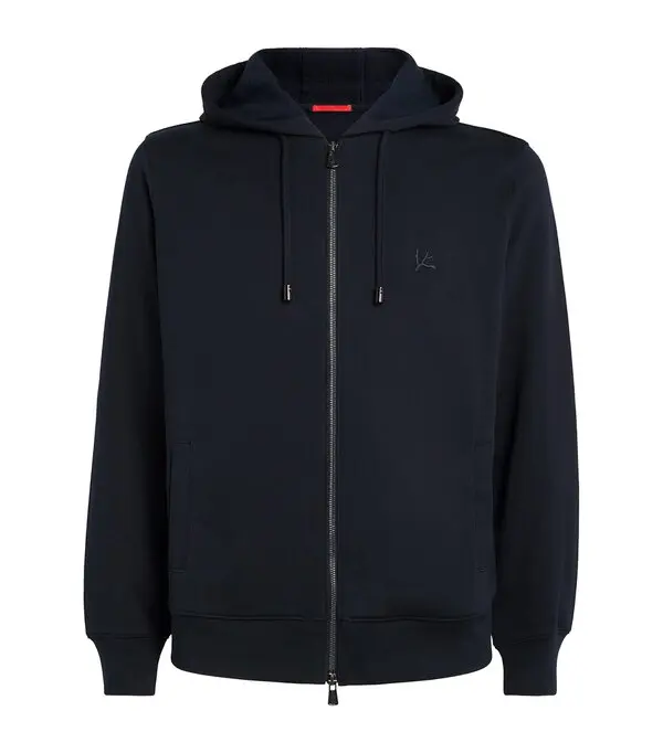 Isaia Logo Zip-up Hoodie