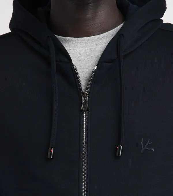 Isaia Logo Zip-up Hoodie