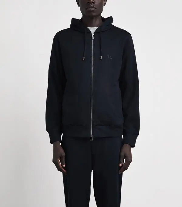Isaia Logo Zip-up Hoodie