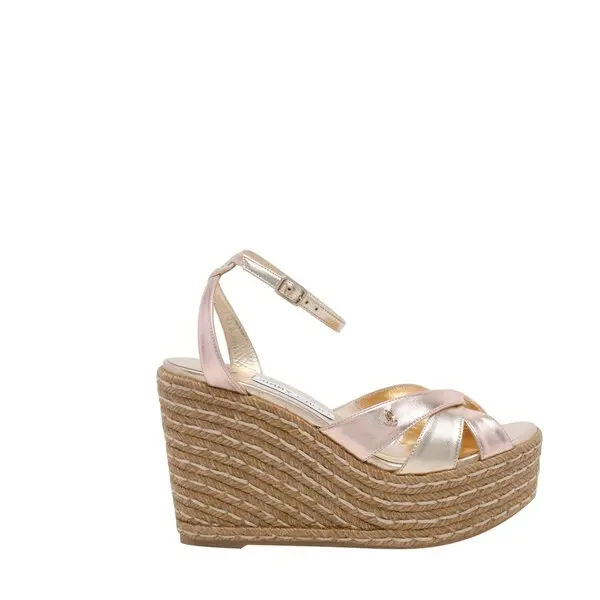 JIMMY CHOO Korra Wedge Sandals - Gold