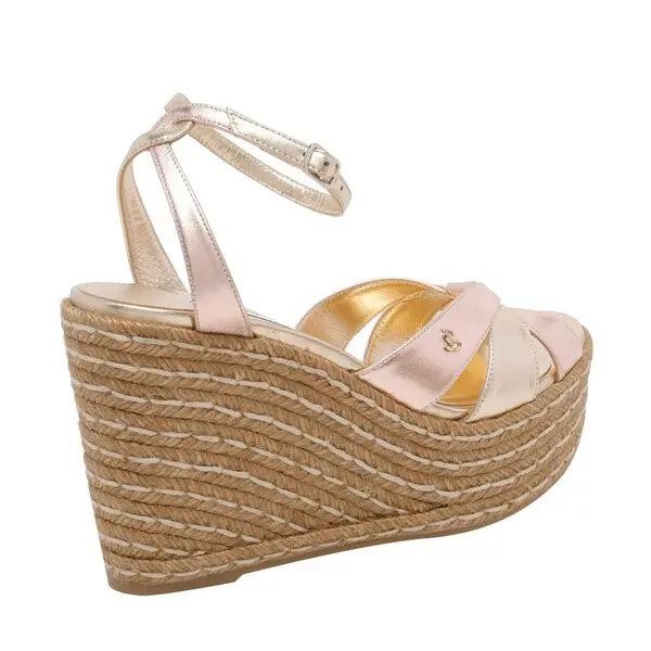 JIMMY CHOO Korra Wedge Sandals - Gold