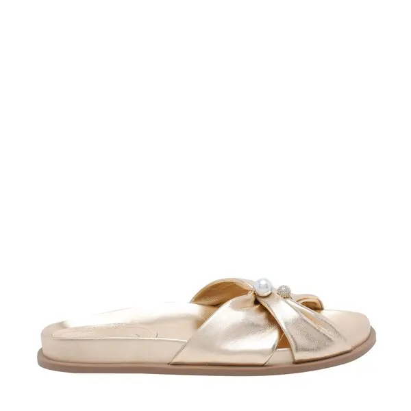JIMMY CHOO Rafi Flat Sandals - Gold