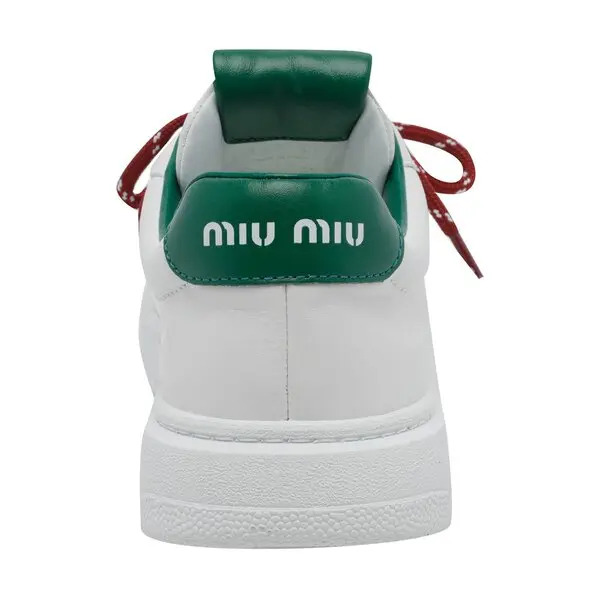 Miu Miu Leather Effect Sneakers - White