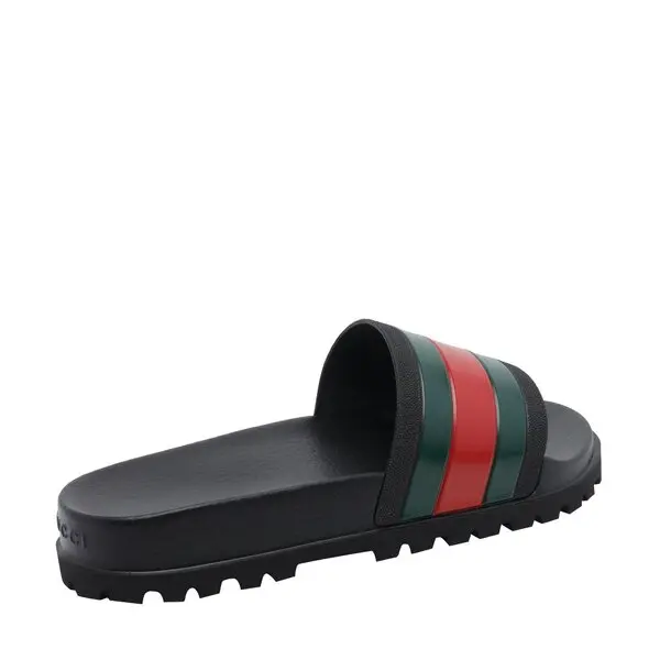 Gucci Web Rubber Sandals
