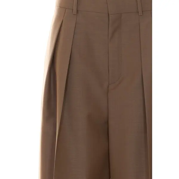 Saint Laurent Wool And Mohair Wide Pants
