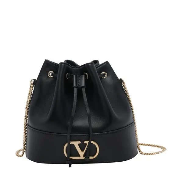 Valentino Garavani Vlogo Signature Bucket Bag - Black