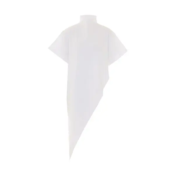 Alaïa Cotton Turtleneck Short-sleeve T-shirt - White