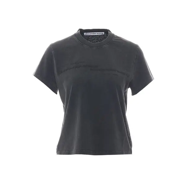 Alexander Wang Shrunken Mirrored Logo T-shirt