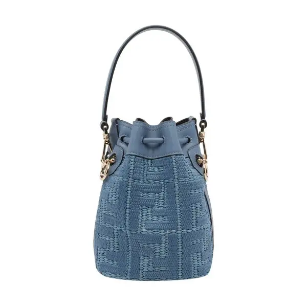 Fendi Mon Tresor Mini Raffia Bucket Bag