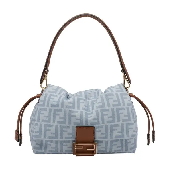 Fendi Medium Mamma Baguette Crossbody Bag - Blue