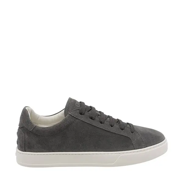 TOD'S Beige Suede Lace-up Sneakers - Gray