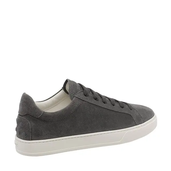 TOD'S Beige Suede Lace-up Sneakers - Gray